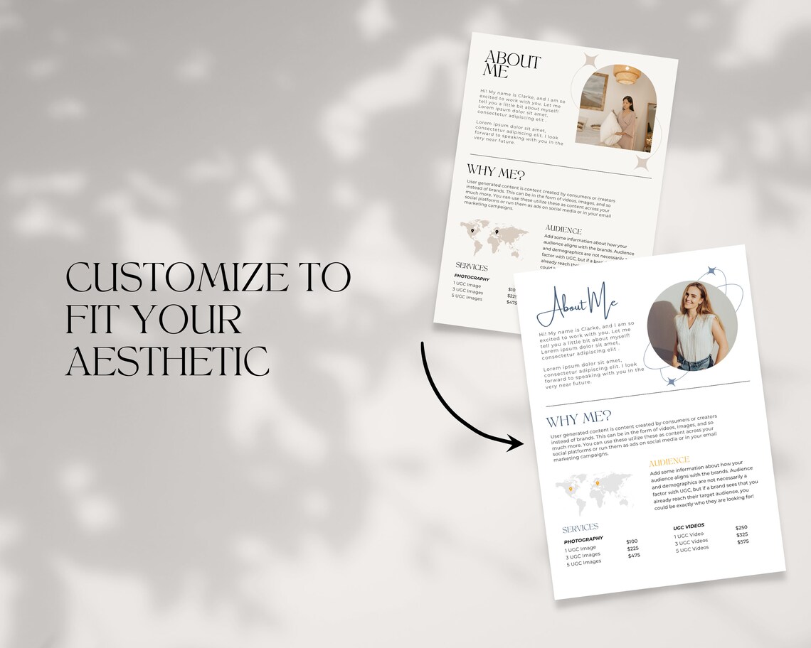 UGC Portfolio, UGC Media Kit, Influencer Media Kit, Press Kit, Editable ...