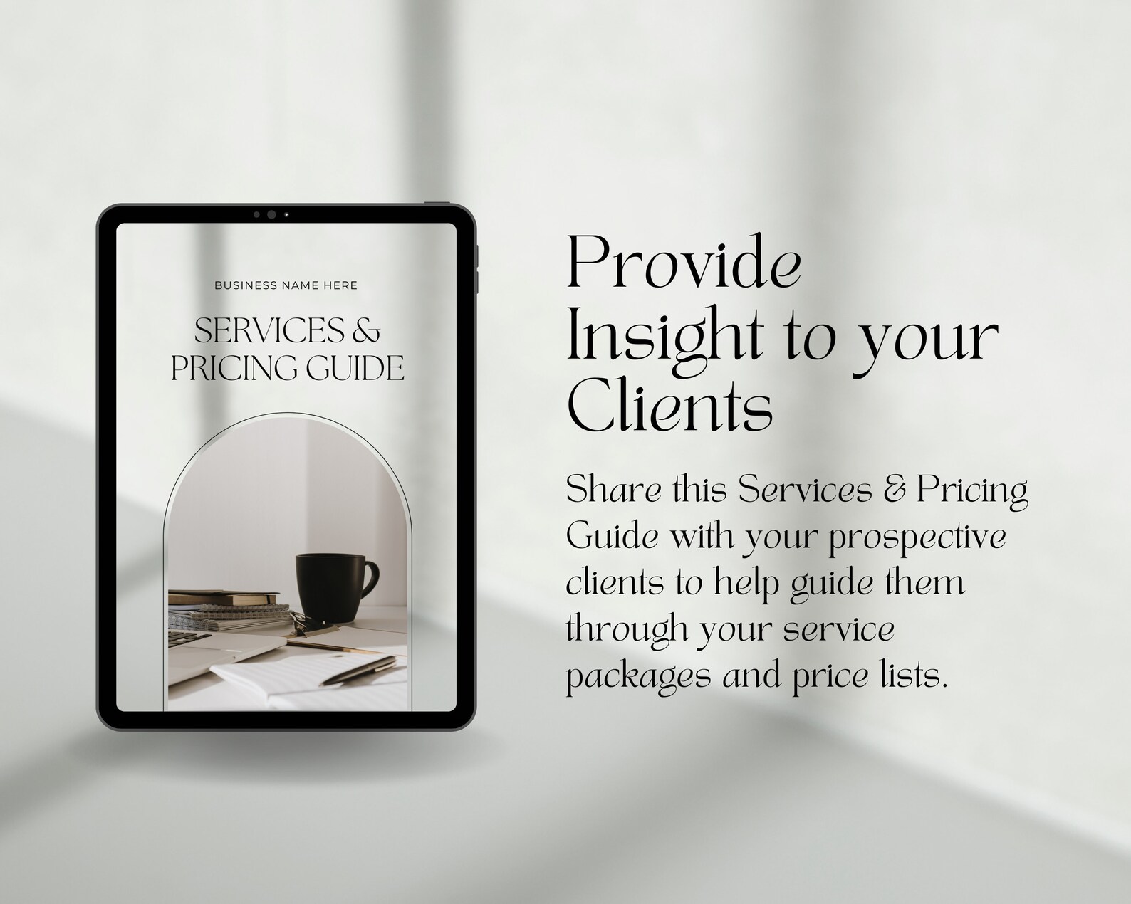 Editable Services Pricing Guide Template, Canva (A4) - Etsy