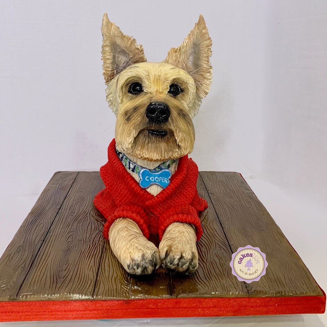 Custom Yorkie Cake Topper/collectible Figure - Etsy