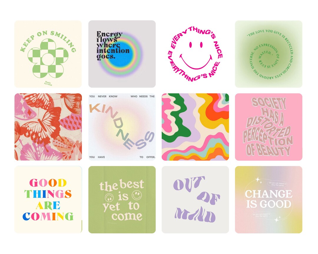 Self Love Club Square DIGITAL Photo Pack (50 Ct.) - Aesthetic Wall ...