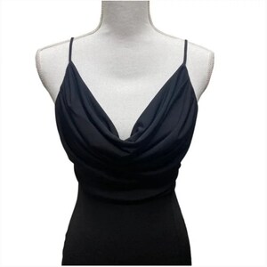 Black Cowlick Neck Strappy Open Back Mid-length Sexy Dress by - Etsy
