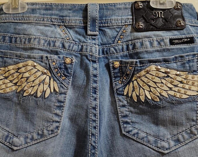 Miss Me Embellished Angel Winged Style JP5331B2 Size 28 Bootcut Jeans ...