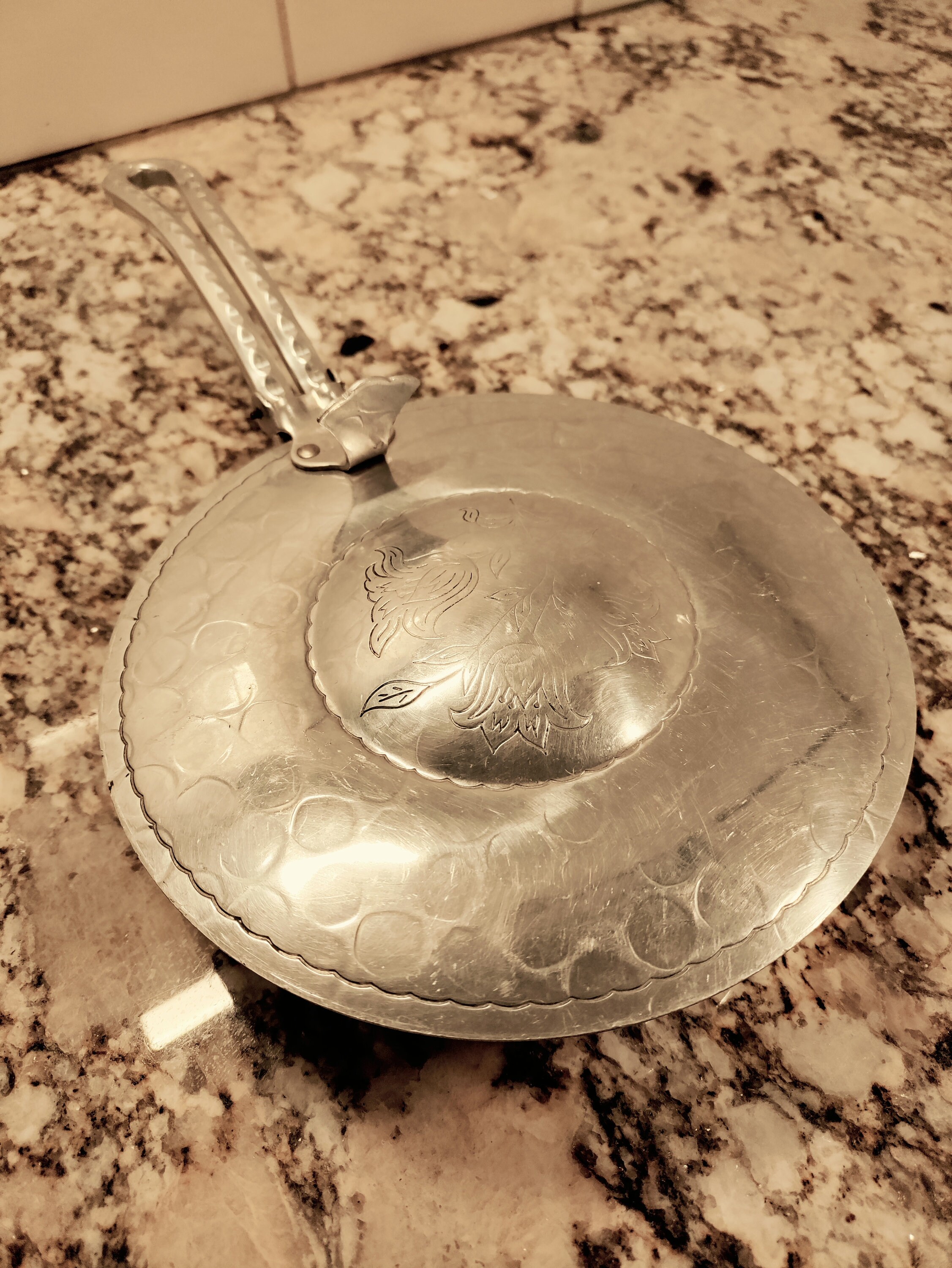 Vintage Aluminum Silent Butler Hammered Aluminum Crumb Collector - Etsy