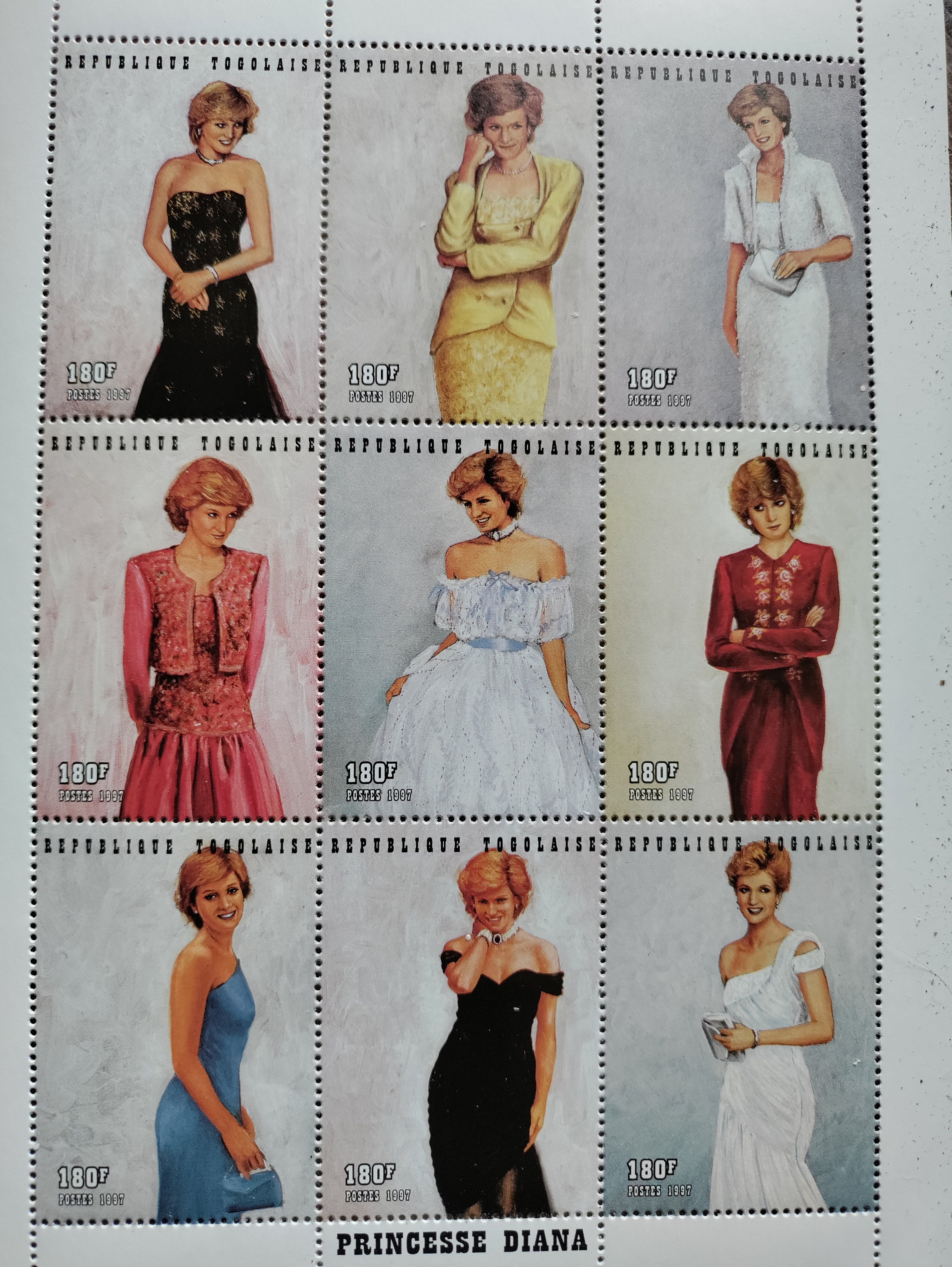 Princess Diana Royal Gowns Stamps: Limited Edition Commemorative Plate ...