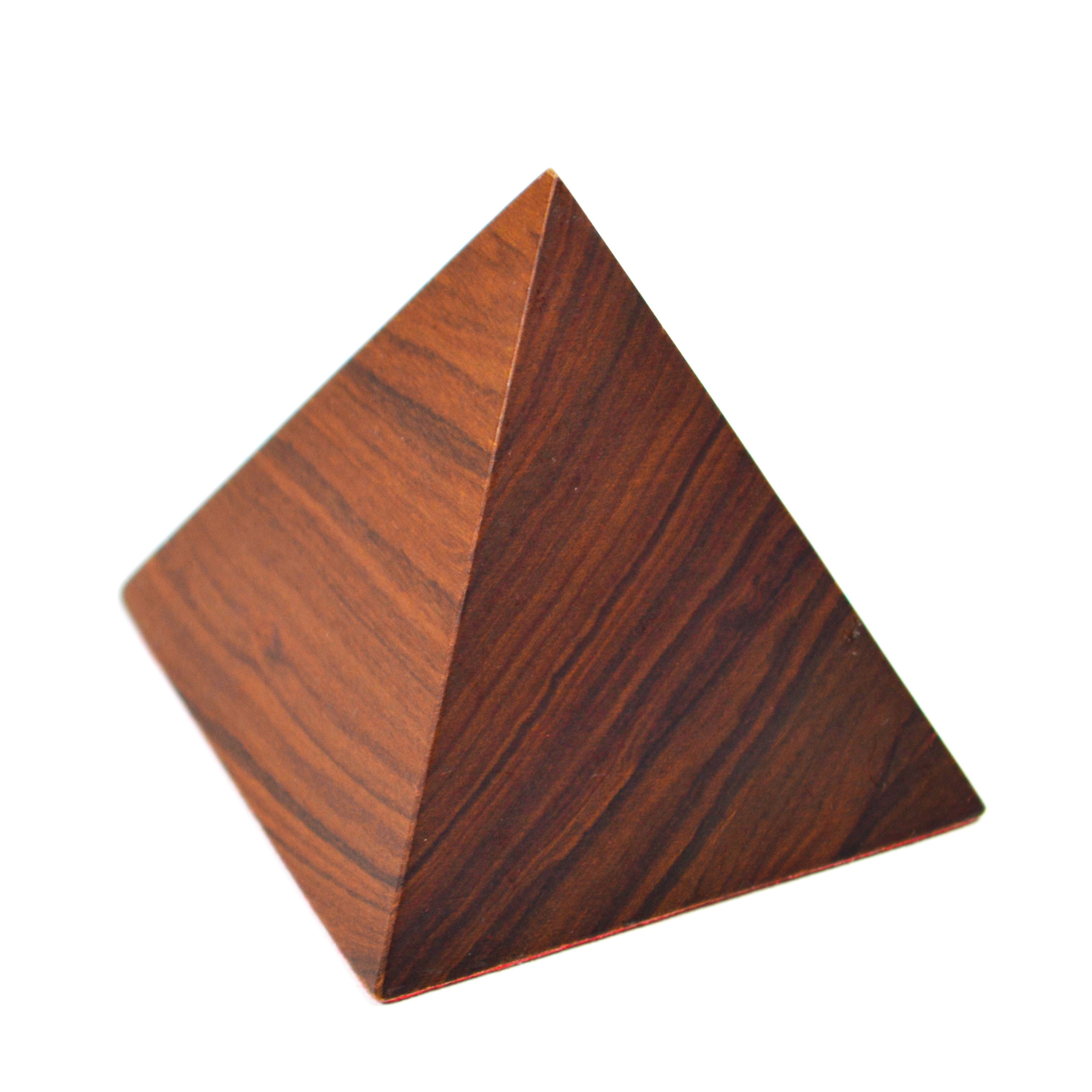 Curarí Wooden Pyramid. Decorative Pyramid Veneered in Tropical Wood ...