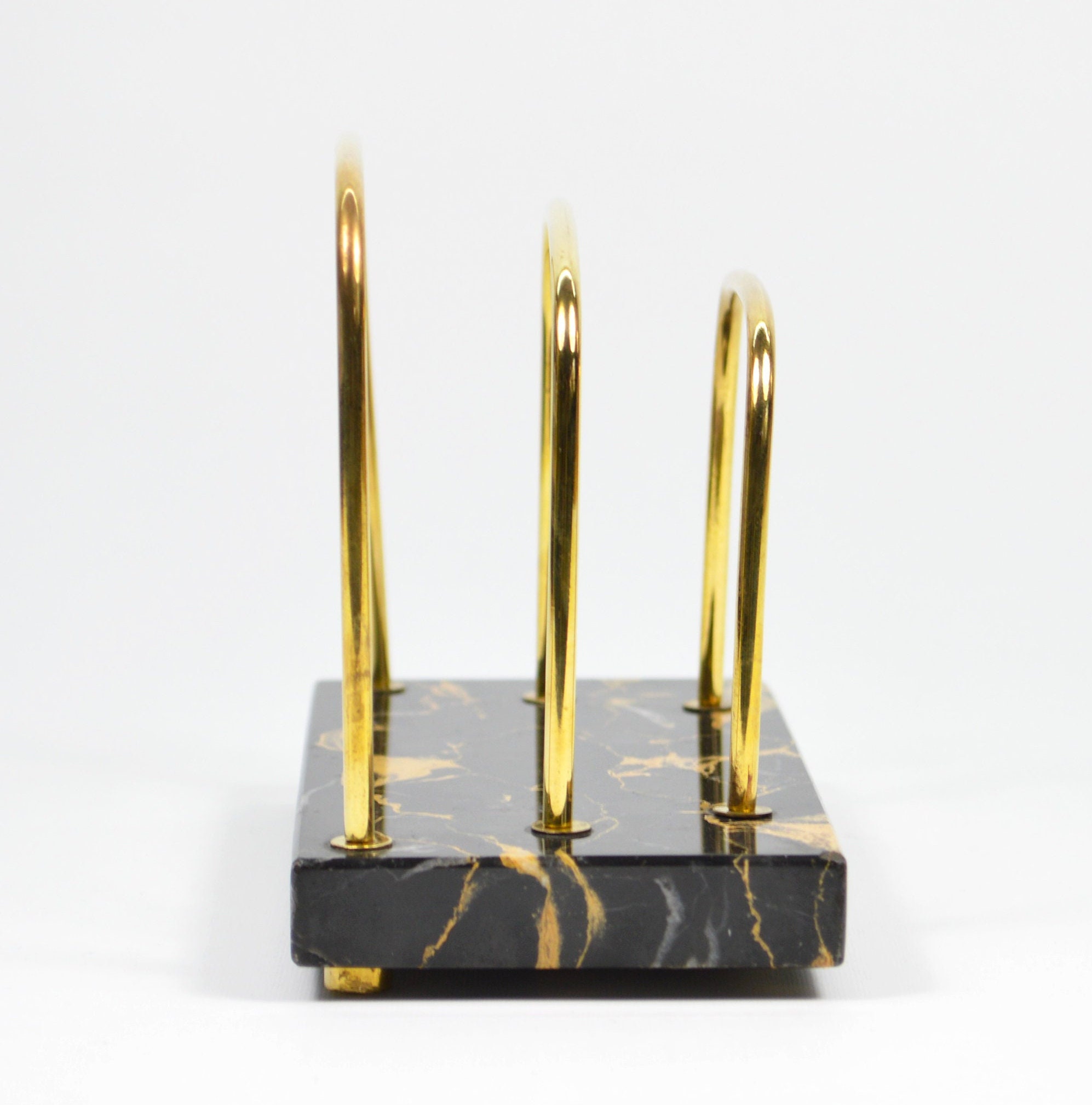Black Marble Desk Accessory Marble Desk Set Black Stone Letter Holder ...