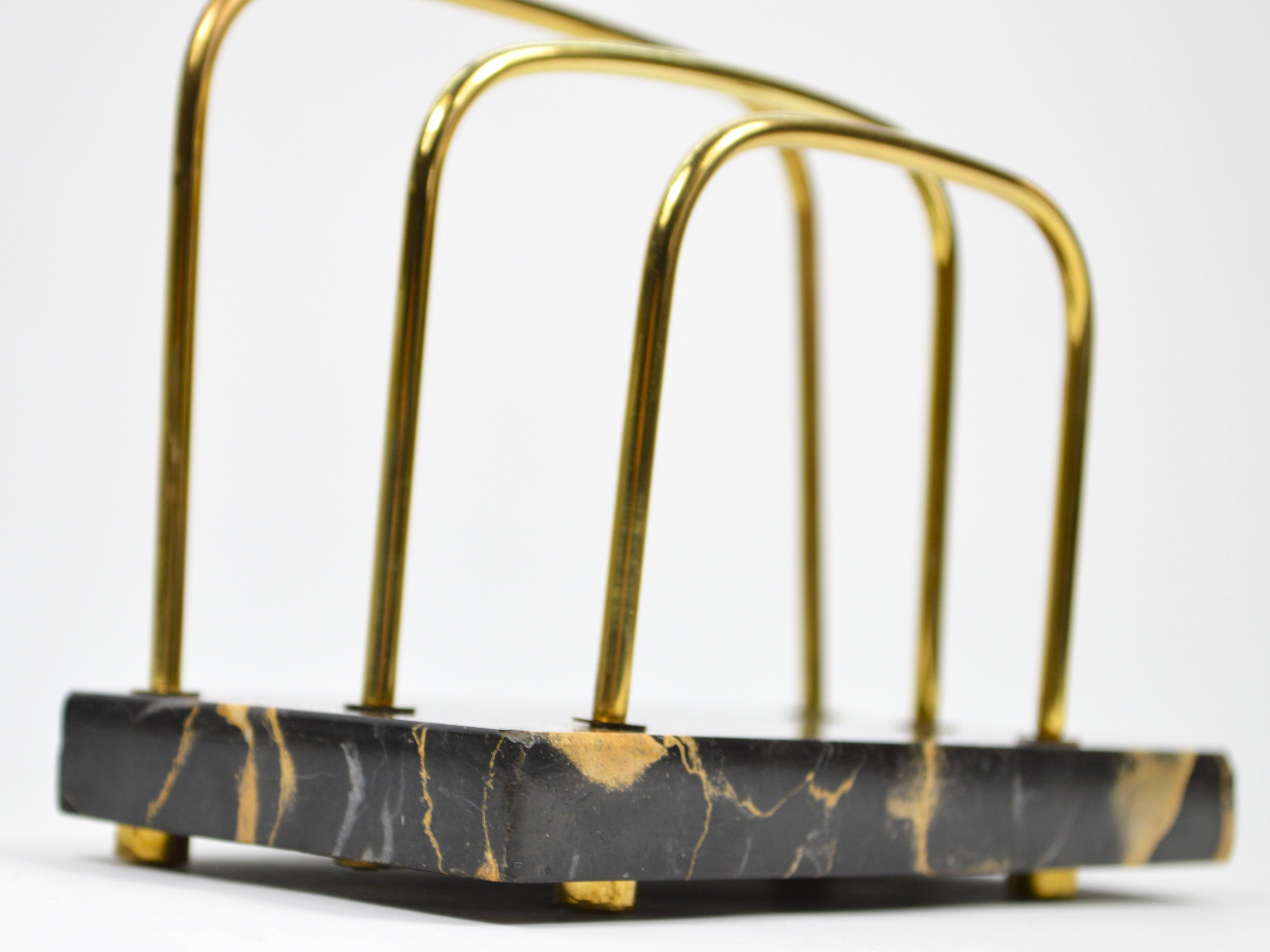 Black Marble Desk Accessory Marble Desk Set Black Stone Letter Holder ...