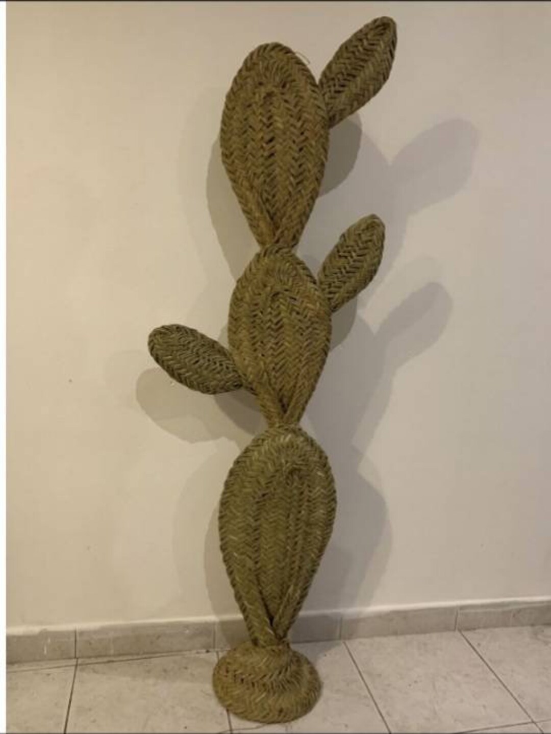 Moroccan Decorative Straw Cactus, Handmade Straw Cactus Rattan, Cactus ...
