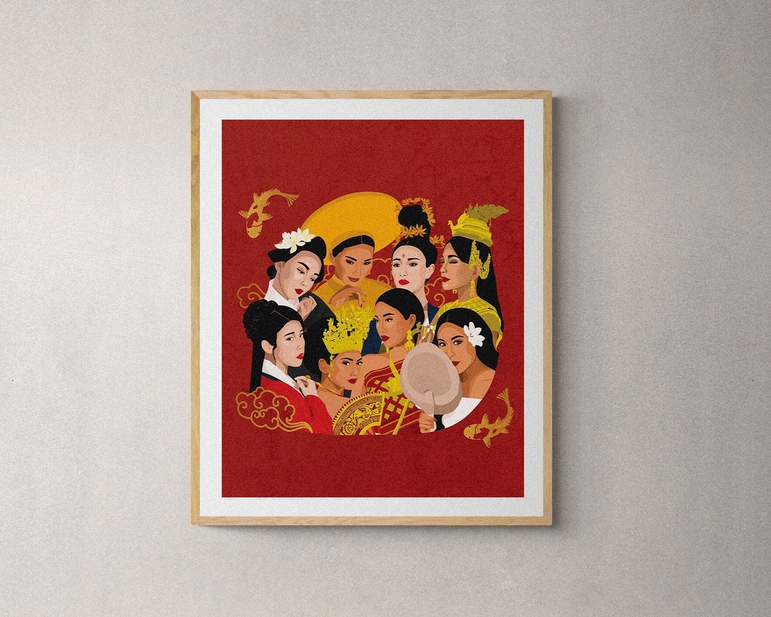 Asian Women Art Print: Southeast & East Asian Culture (digital Download ...