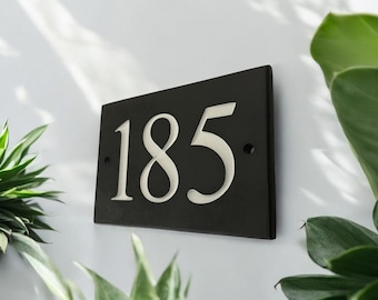 Large Slate House Address Plaque Sign 30cmx20cm, Real Custom Etch ...