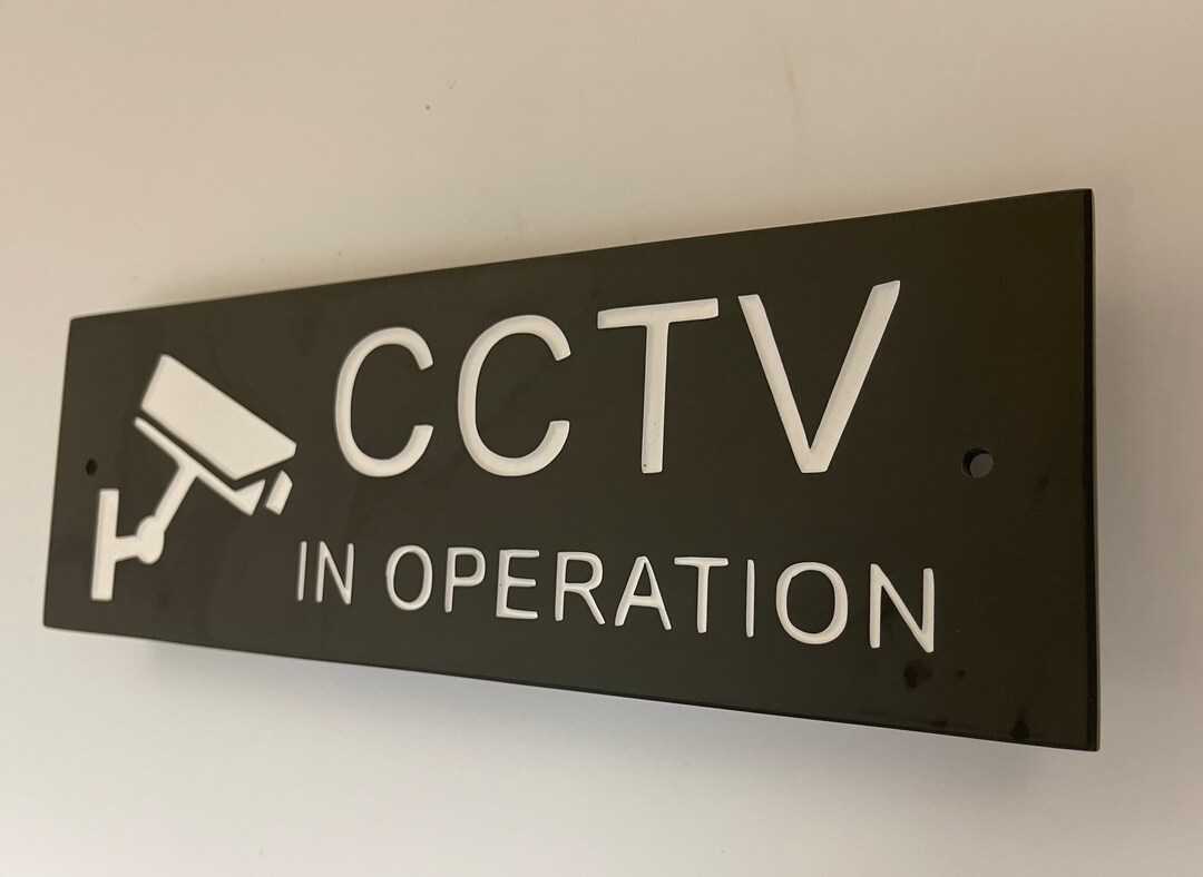 Natural Slate 12x4 CCTV Sign - Etsy