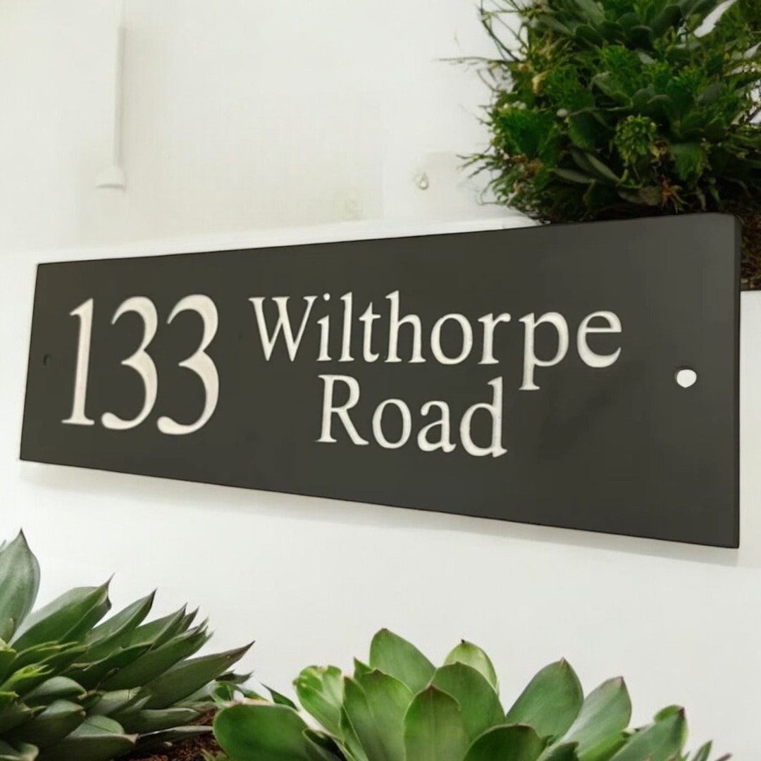 Slate House Sign Natural Address Sign Customized House Signs Numbers ...