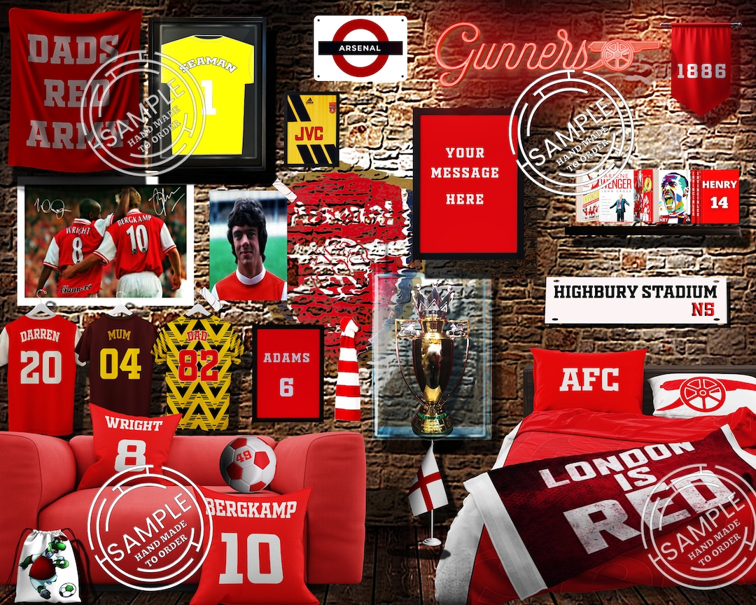 Arsenal Fan Room Fan Art Unique Personalised Gift - Etsy