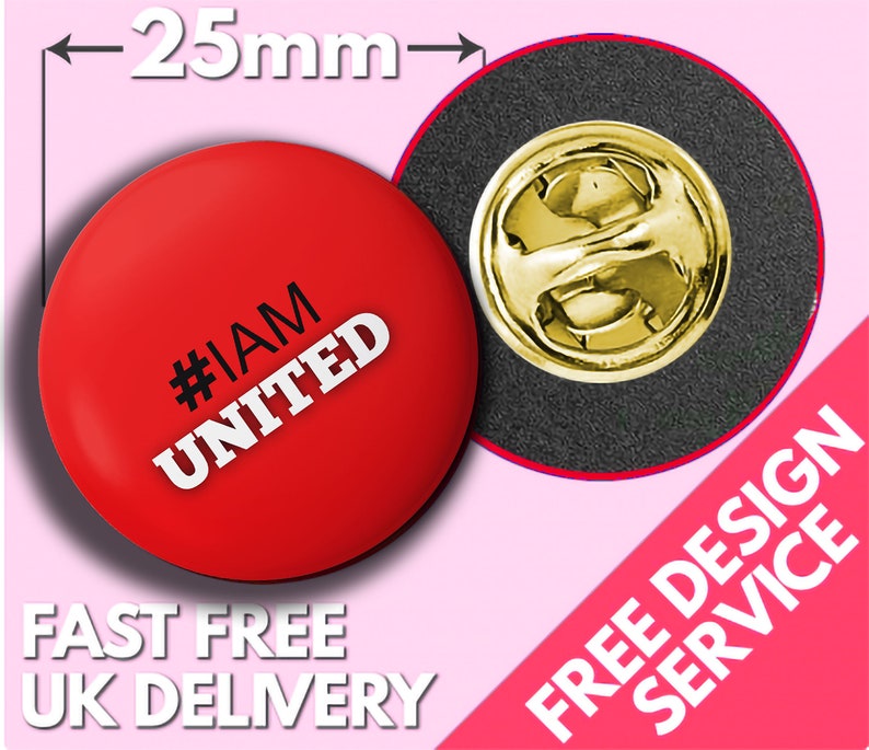 Manchester United 25mm Pin Badge - Etsy