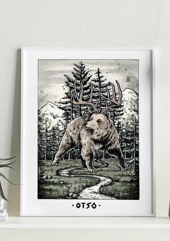 Digital Download Print Otso Finnish Folklore Mythology - Etsy