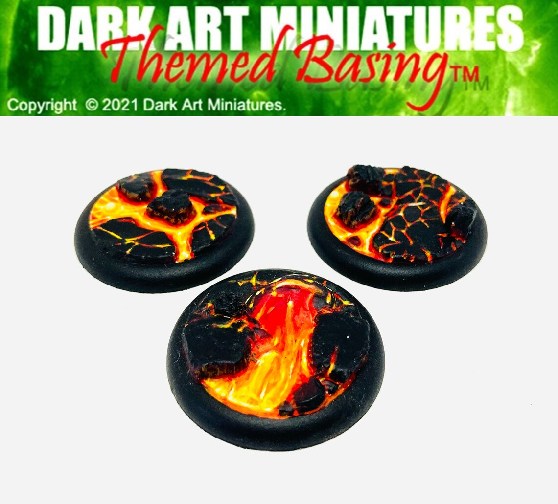 Lava Round Resin Cast Wargaming Bases. - Etsy