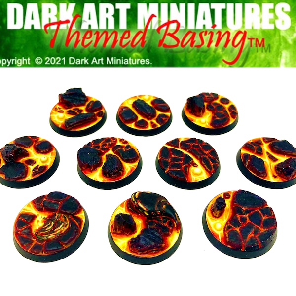 Lava Bases for 40k - Etsy Australia