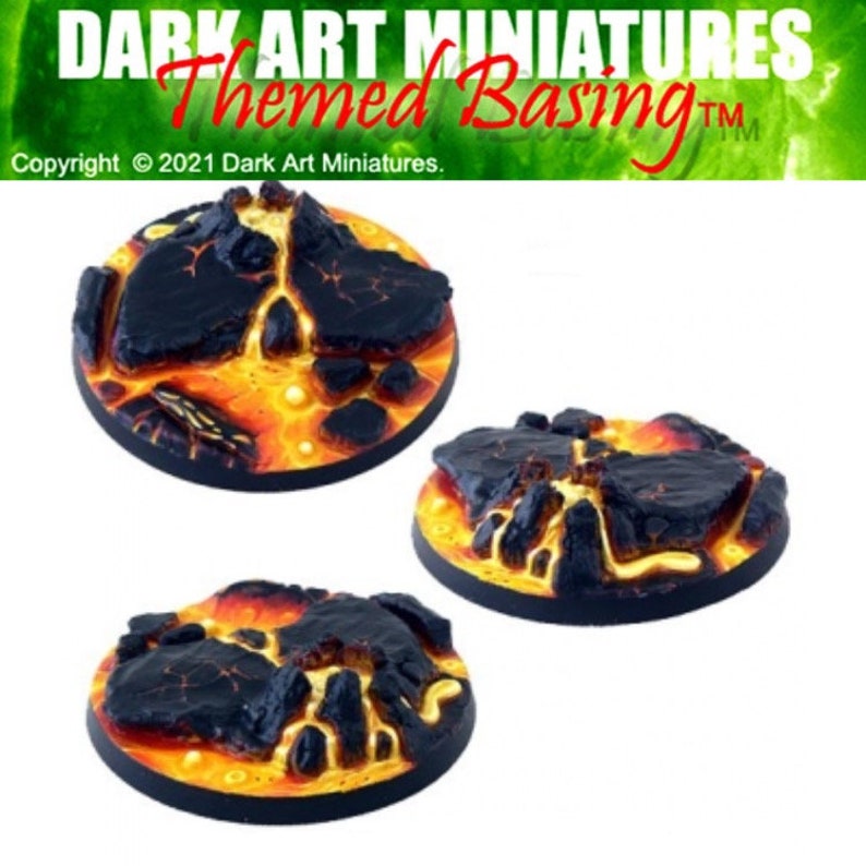 Lava Round Resin Cast Wargaming Bases. - Etsy
