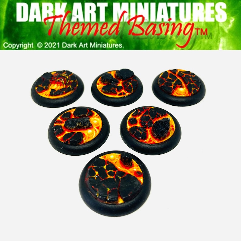 Lava Round Resin Cast Wargaming Bases. - Etsy