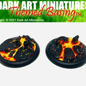 Lava, Round, Resin Cast, Wargaming Bases. - Etsy