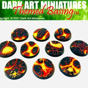 Lava, Round, Resin Cast, Wargaming Bases. - Etsy