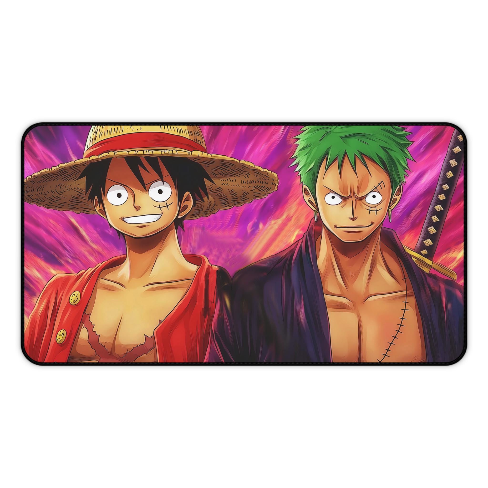 One Piece Desk Mat ~ Luffy & Zoro - Etsy