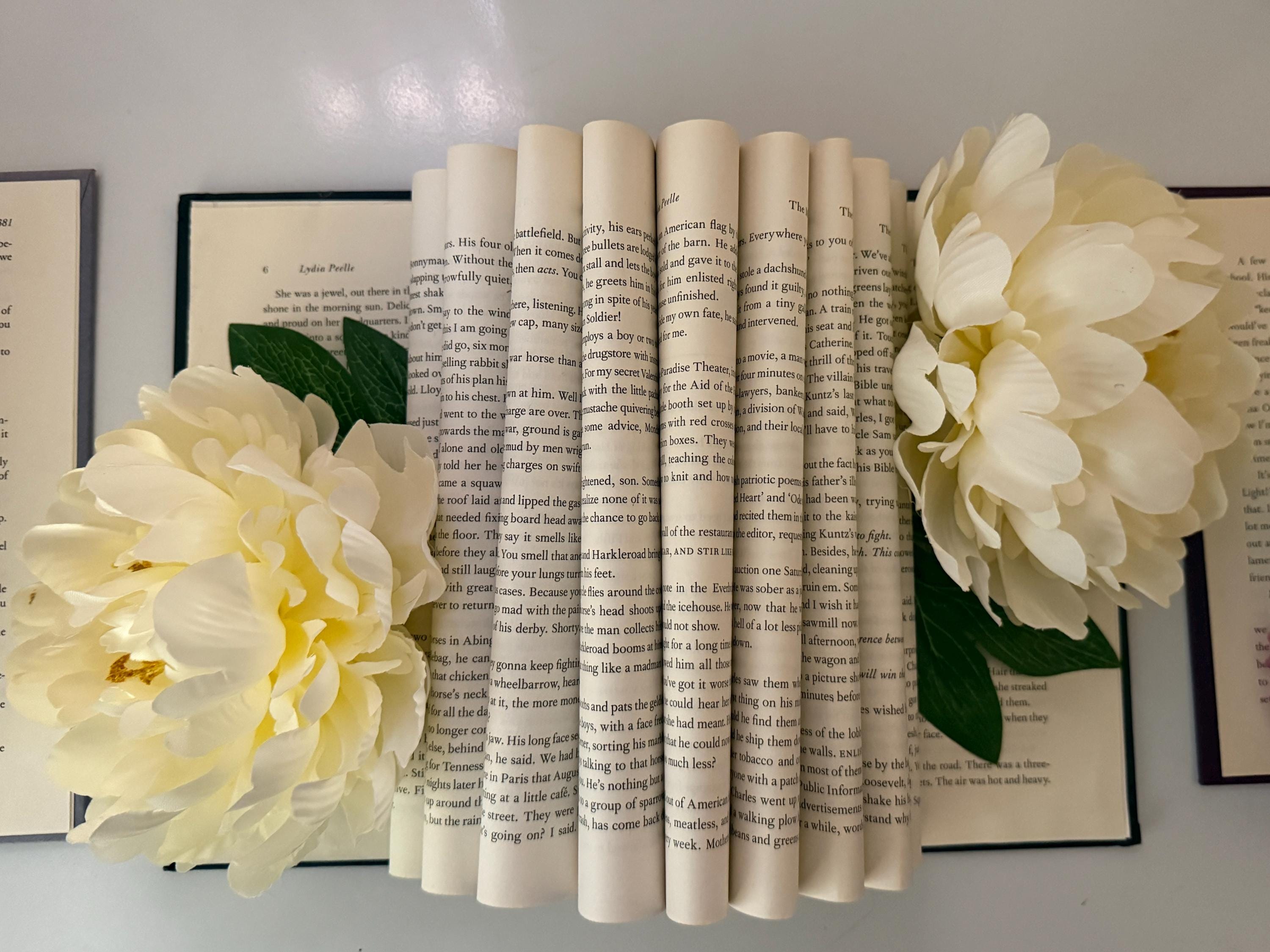 Customizable Book Floral Arrangement - Etsy