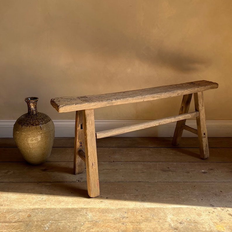 Rustic Wooden Bench Narrow Side Table Bedside Table Narrow - Etsy