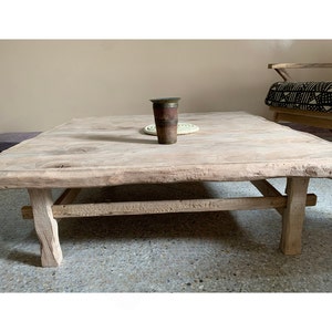Square Coffee Table, Live Edge Table , Low Dining and Coffee Table ...