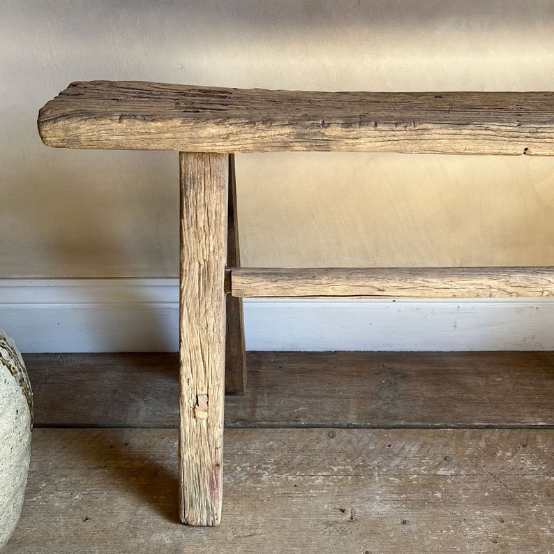 Rustic Wooden Bench Narrow Side Table Bedside Table Narrow - Etsy