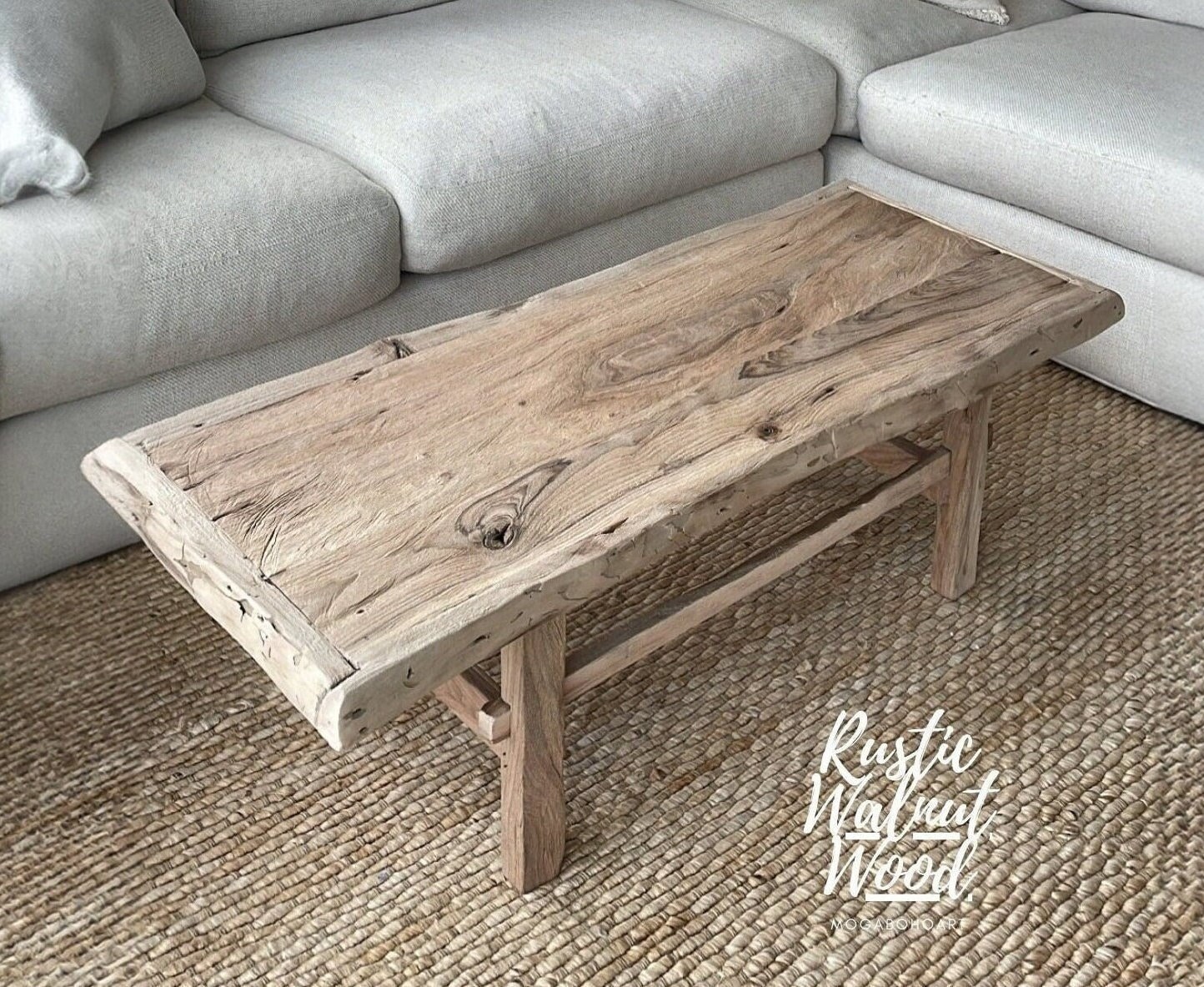 Rustic Coffee Table Large Live Edge Table Farmhouse Furniture Reclaimed Wood Coffee Table Etsy