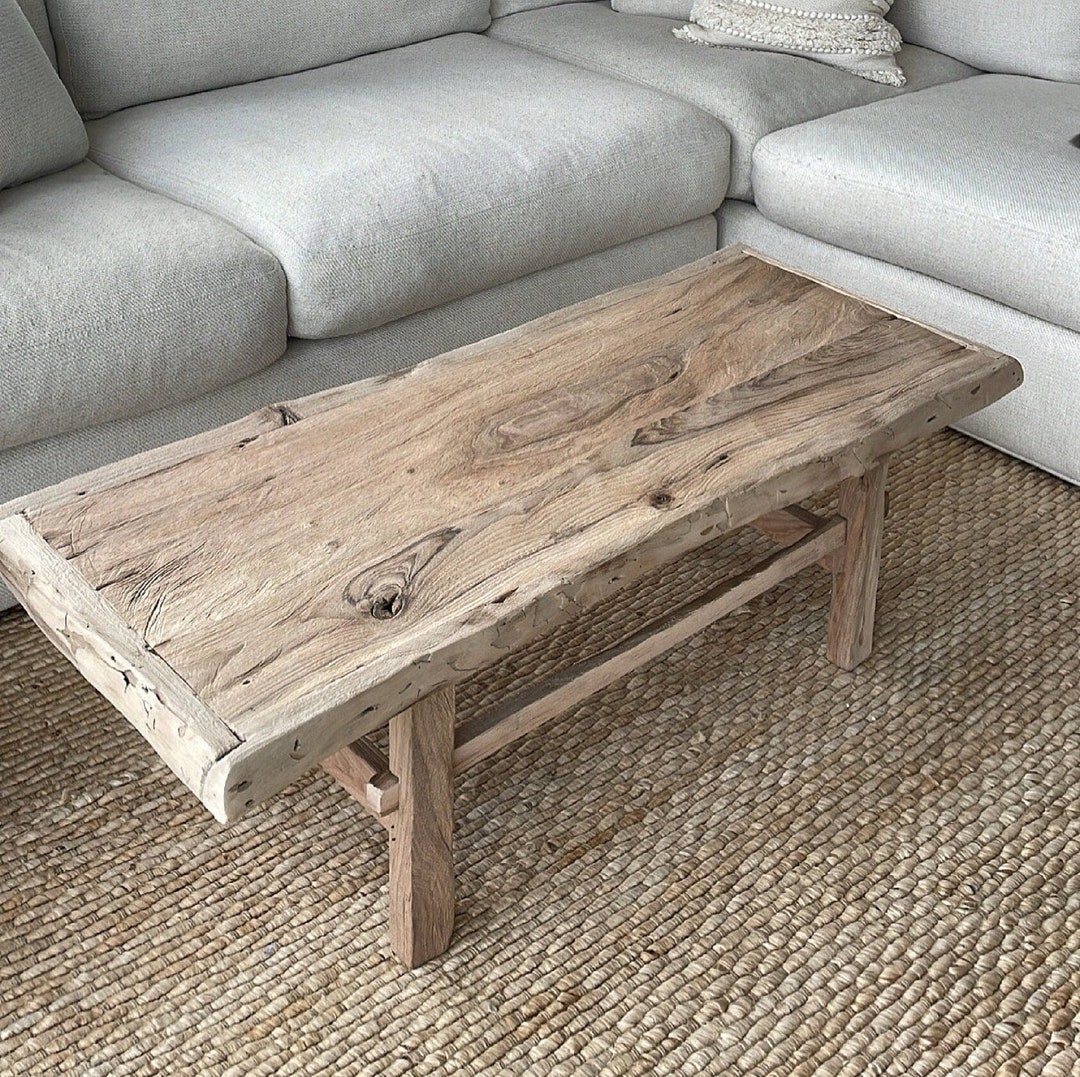 Rustic Coffee Table Large Live Edge Table Farmhouse - Etsy