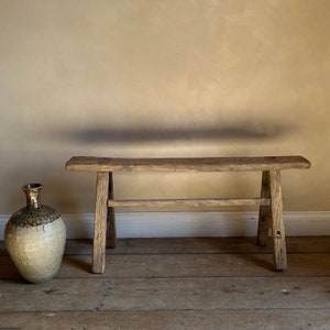 Rustic Wooden Bench Narrow Side Table Bedside Table Narrow - Etsy