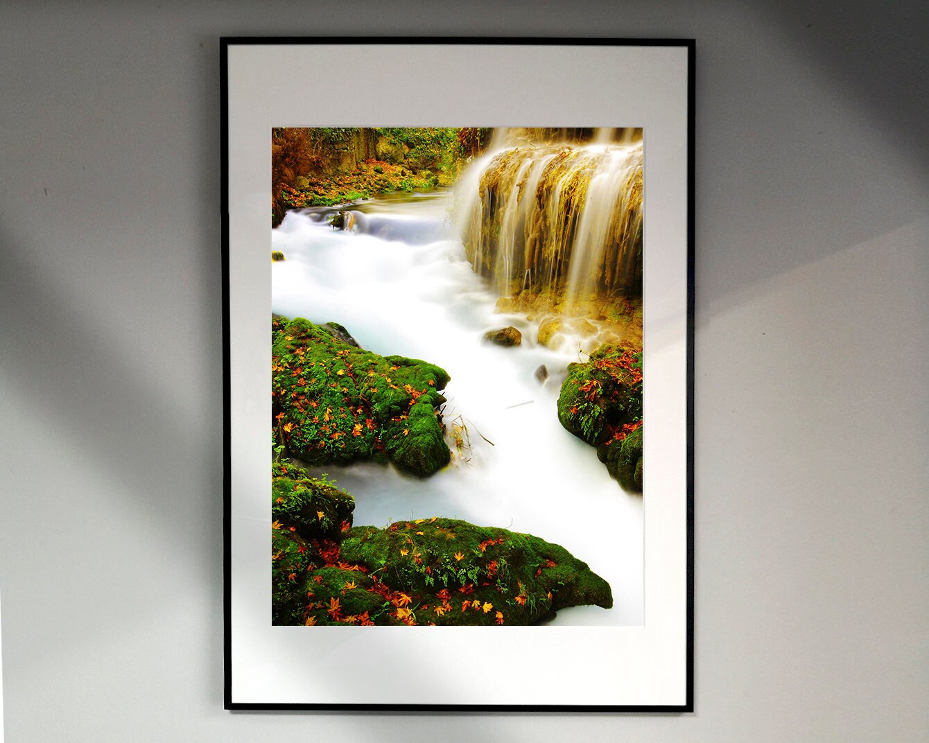 Waterfalls Set of 3 Posters, Forest Waterfall, Framed Wall Art, Modern ...
