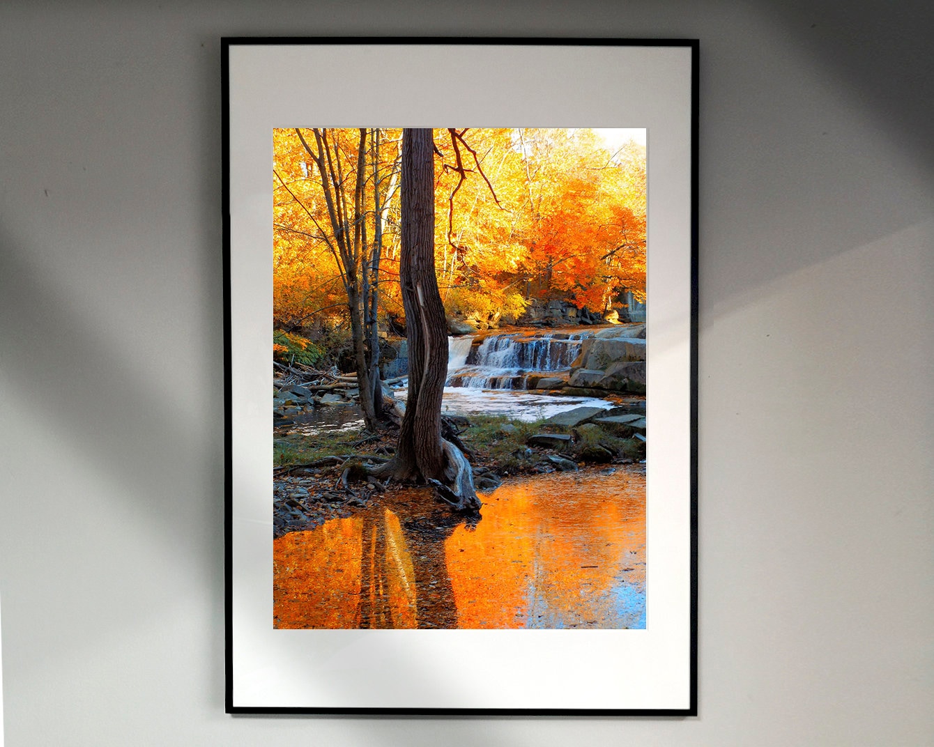 Waterfalls Set of 3 Posters, Forest Waterfall, Framed Wall Art, Modern ...