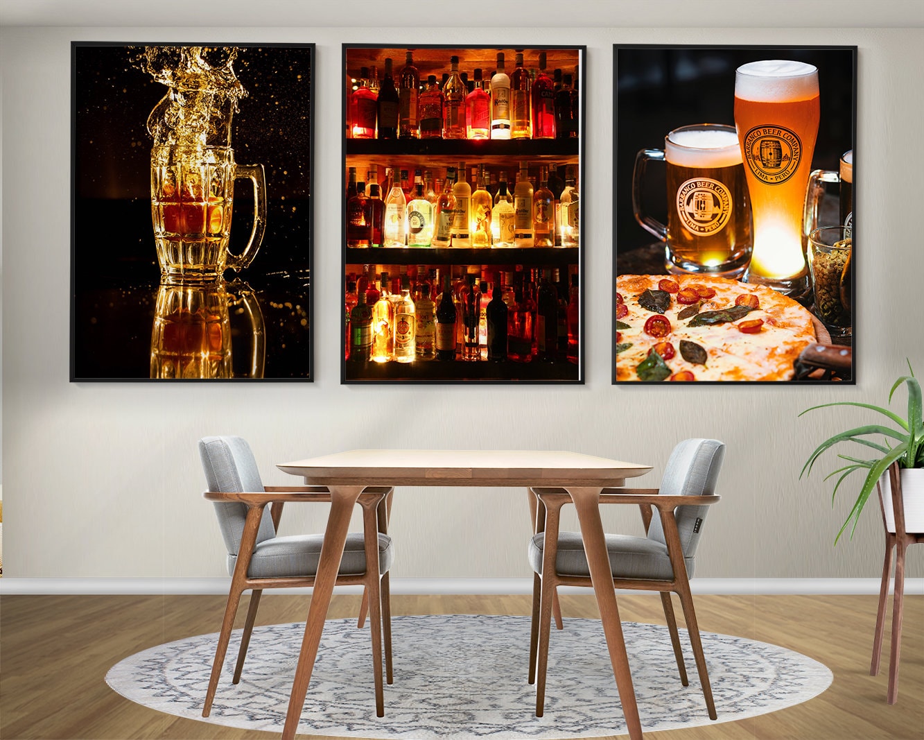Alcohol Wall Art, Alcohol Set of 3 Posters, Beer Print, Beer Wall Art ...