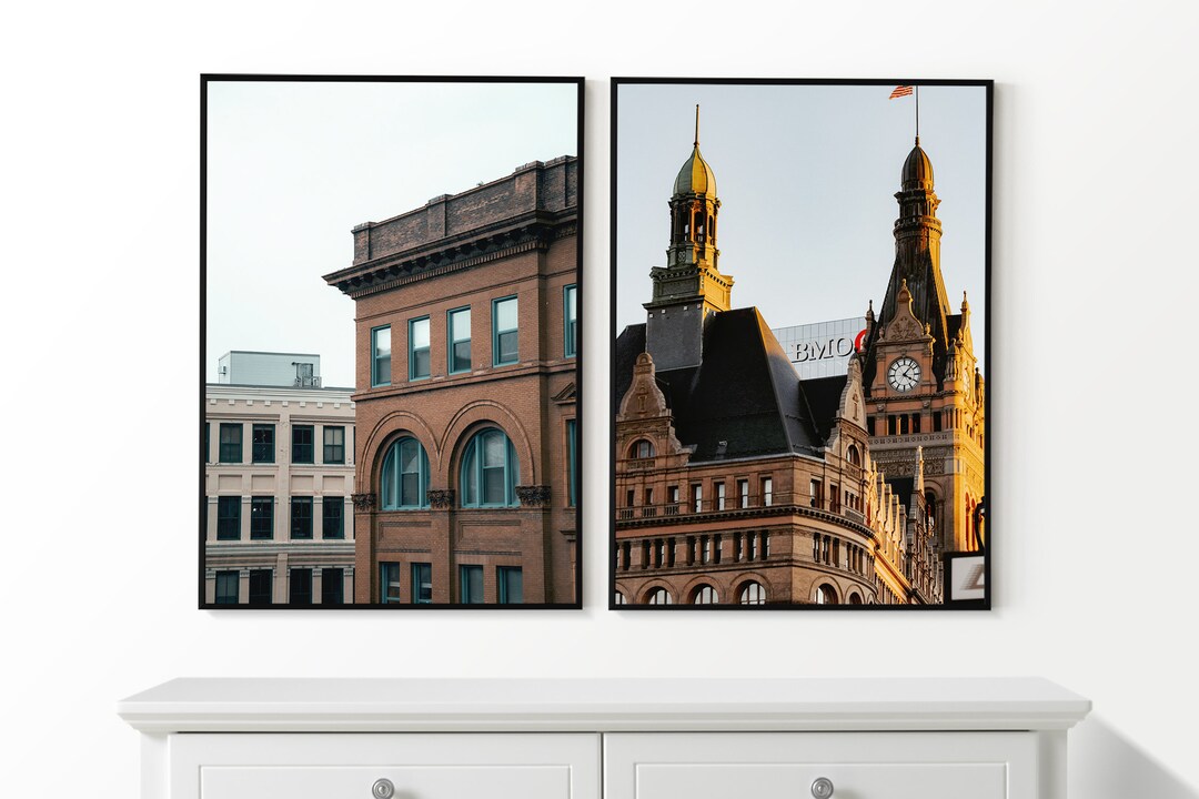 Milwaukee Wall Art, Milwaukee Set of 2 Posters, Milwaukee Downtown ...