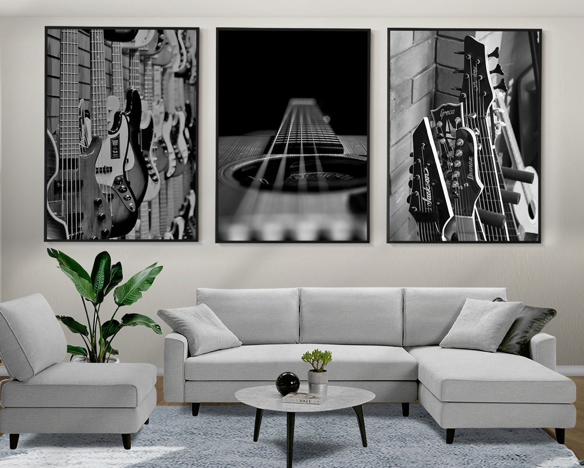 Guitars Set of 3 Posters Guitar Wall Art Guitar Player Gift - Etsy