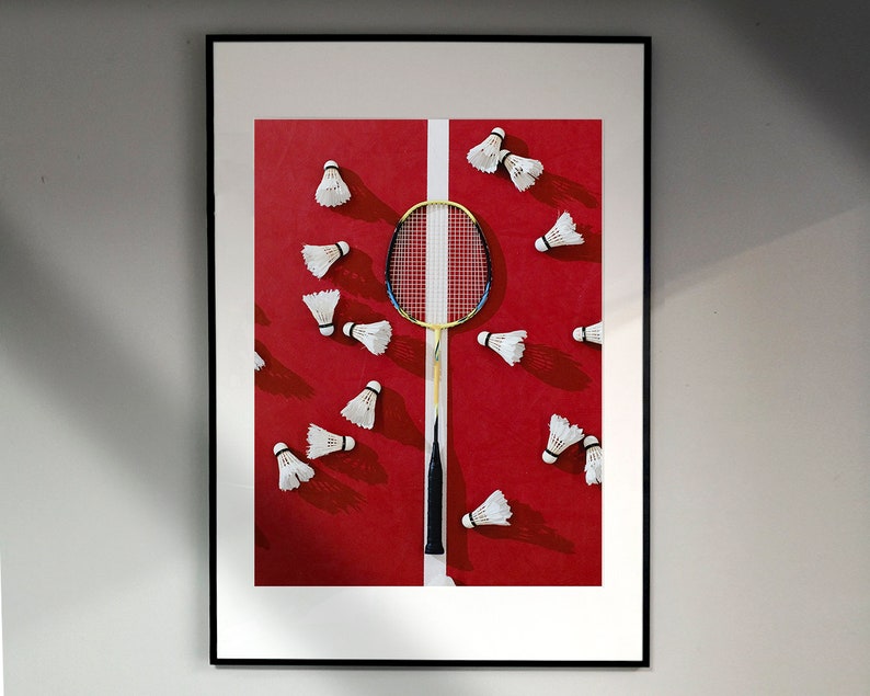 Badminton Wall Art, Badminton Set of 2 Posters, Badminton Gifts, Framed ...