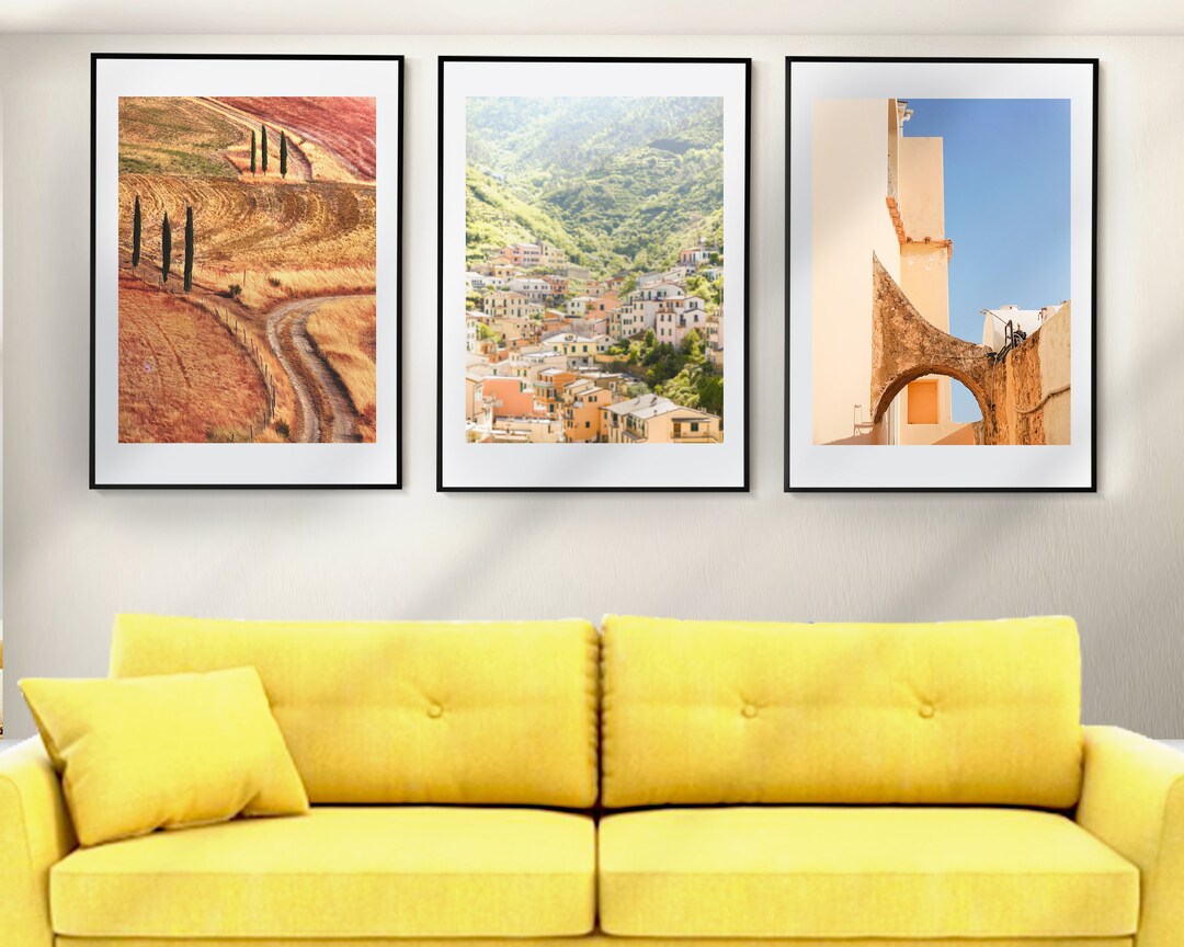 Italy Set of 3 Posters, Italy Prints, Italy Wall Art, Framed Wall Art ...