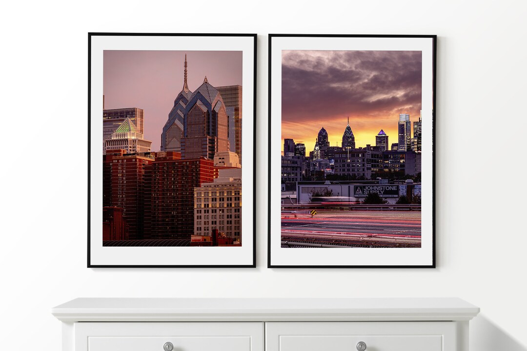 Philadelphia Wall Art, Philadelphia Set of 2 Posters, Philadelphia ...