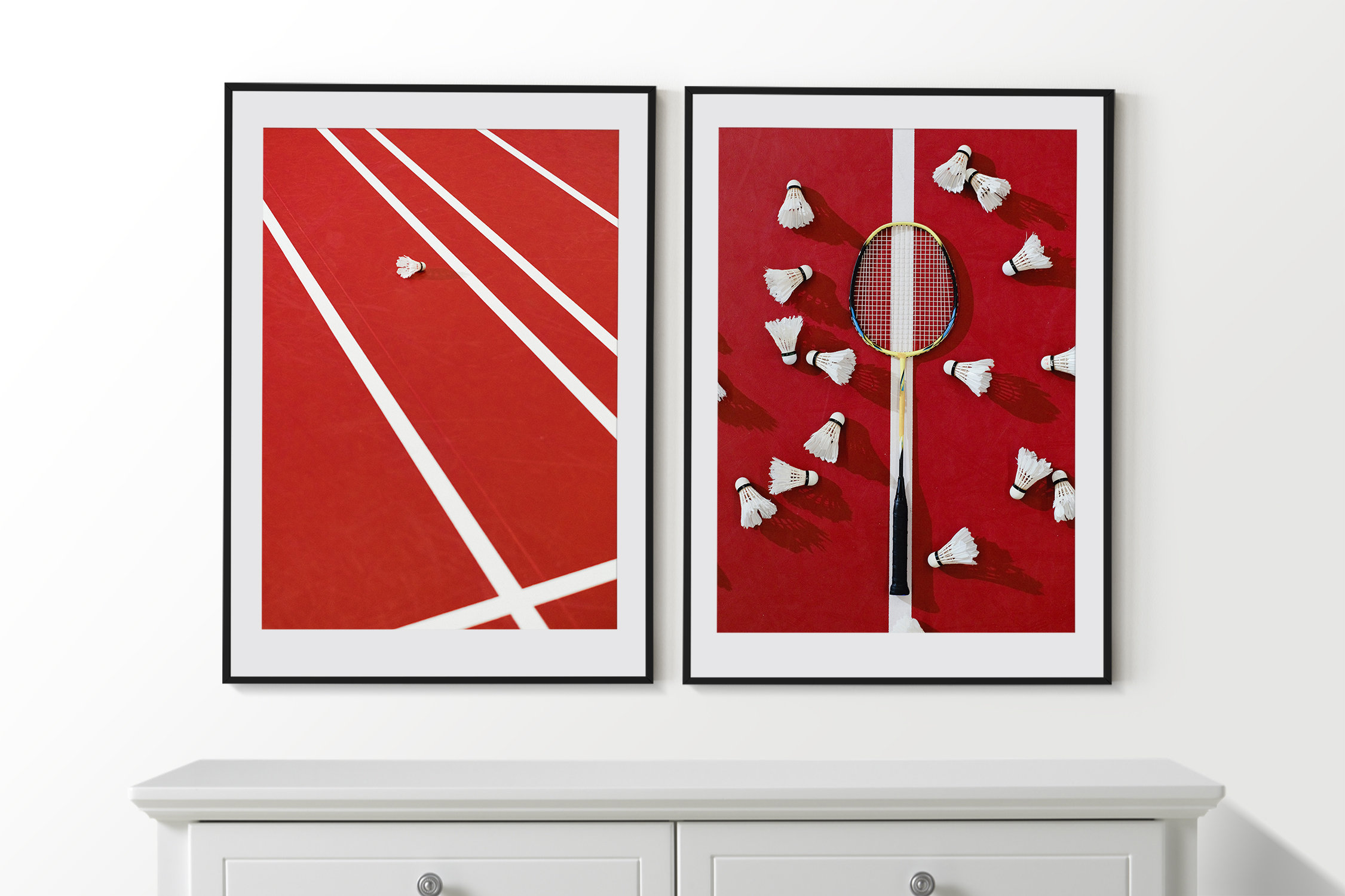 Badminton Wall Art, Badminton Set of 2 Posters, Badminton Gifts, Framed ...