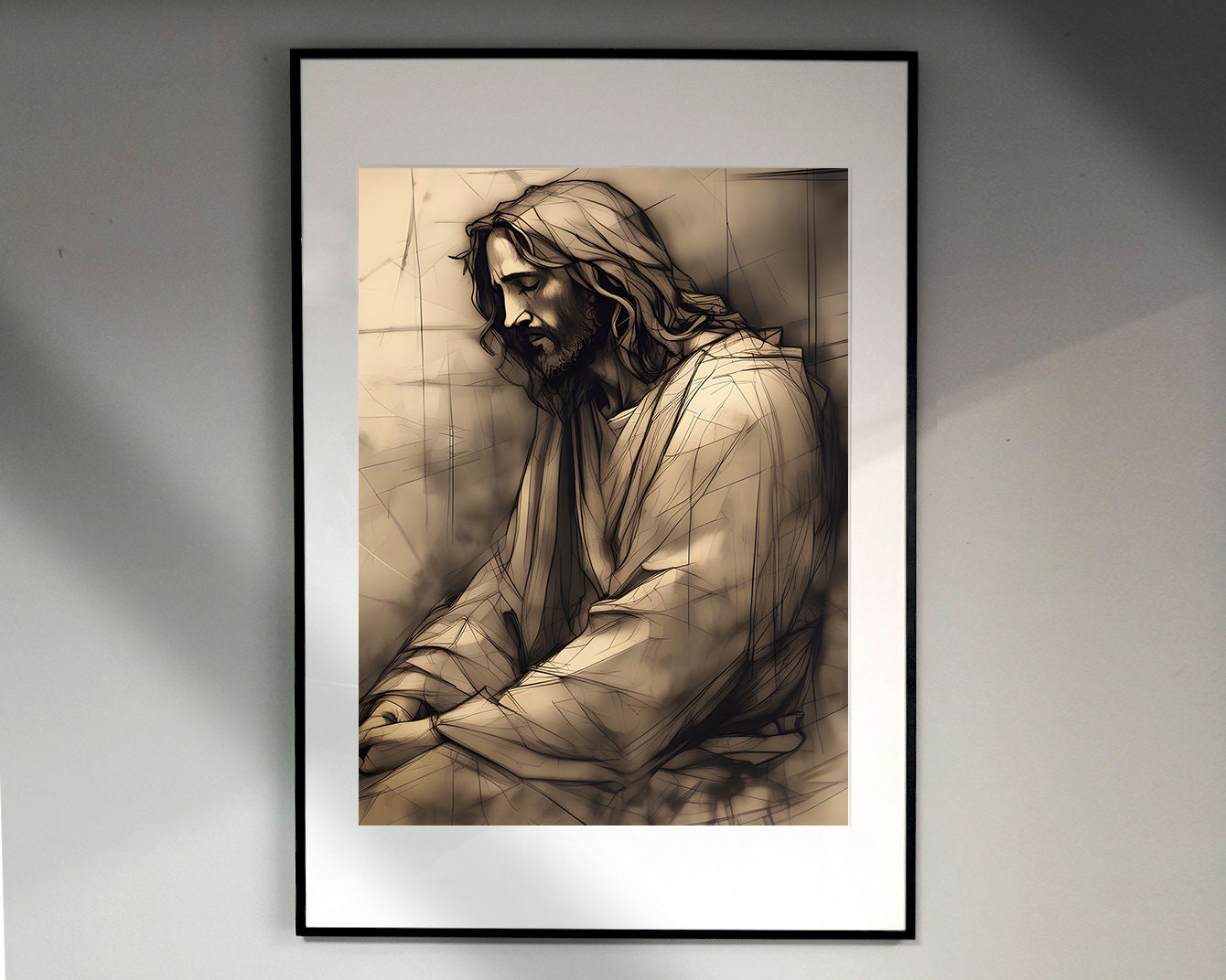 Jesus Christ Art , Religious Print Art, Christianity Wall Decor, Set of ...