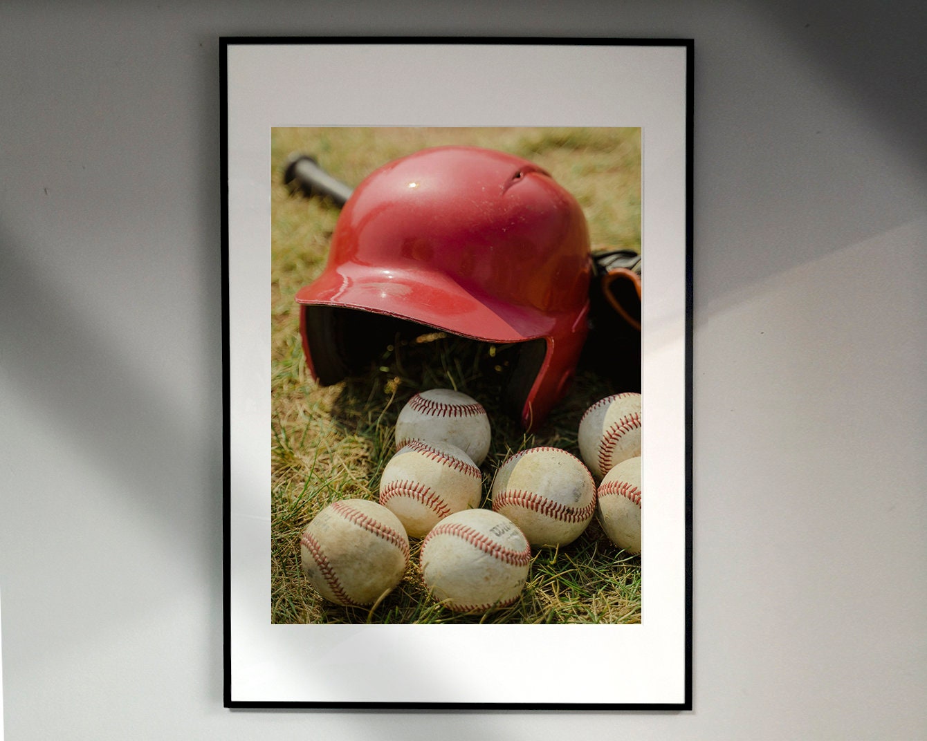 Baseball Wall Art, Baseball Set of 3 Posters, Baseball Gifts, Framed ...