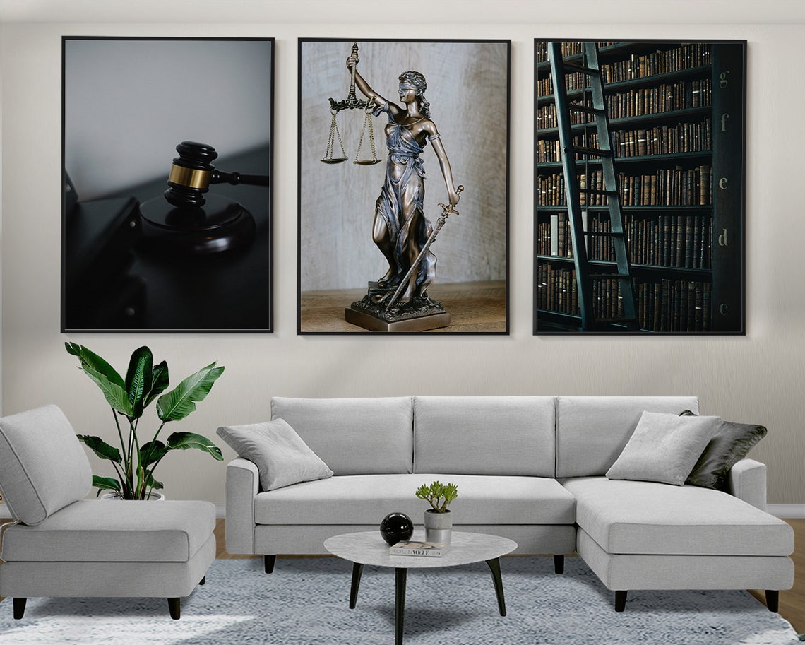Justice Set of 3 Posters Justice Wall Art Framed Wall Art - Etsy