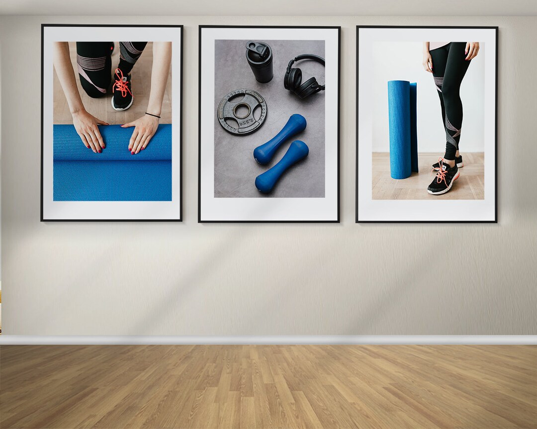 Girl Workout Set of 3 Posters, Fitness Wall Art, Girl Fitness Prints ...