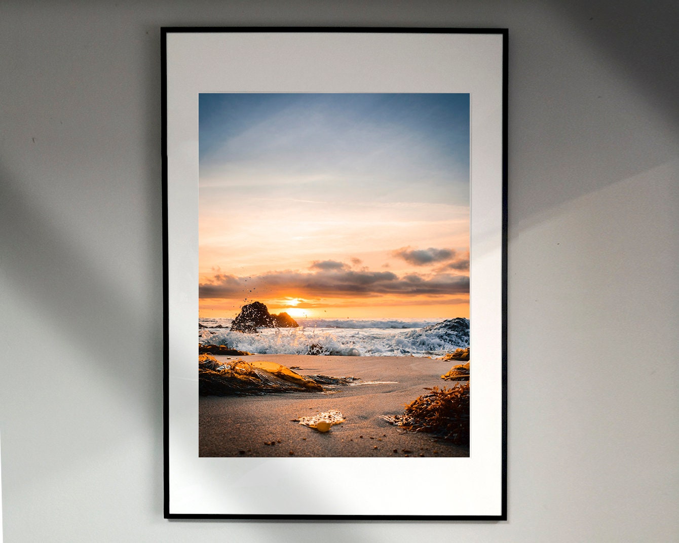 Ocean Wall Art, Sea Shore Set of 2 Posters, Ocean Prints, Framed Wall ...
