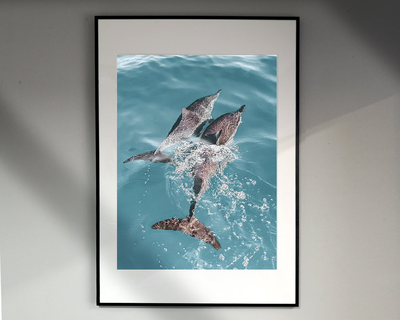 Dolphins Set of 3 Posters, Underwater Wall Art, Dolphins Prints, Framed ...
