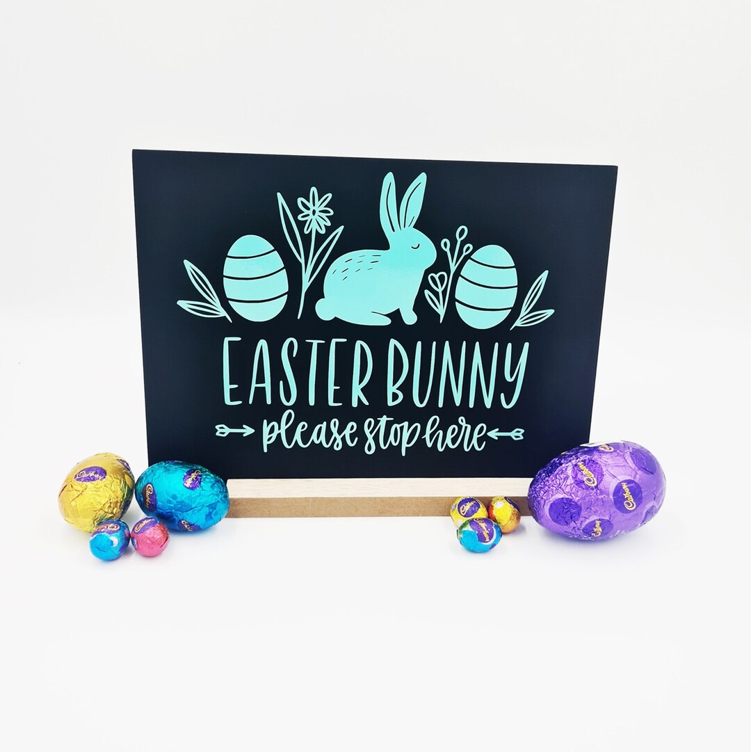 Easter Bunny Stop Here Sign - Etsy