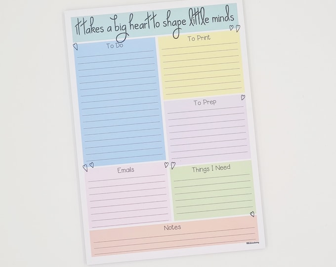 Teacher to Do List Notepad A5 - Etsy